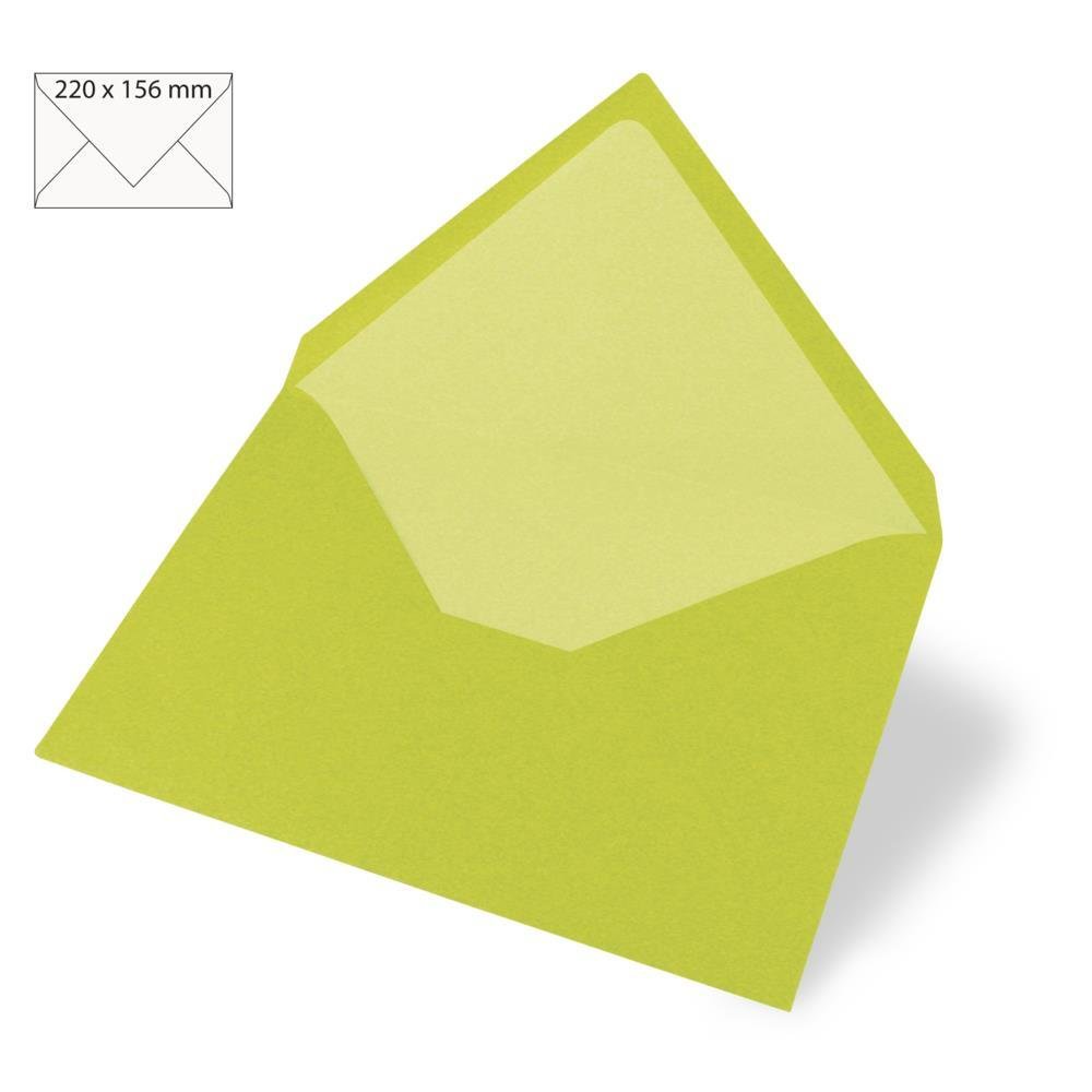 Kuvert für Karte A5 uni, FSC Mix Credit, lindgrün, 220x156mm, 90g/m2 ...