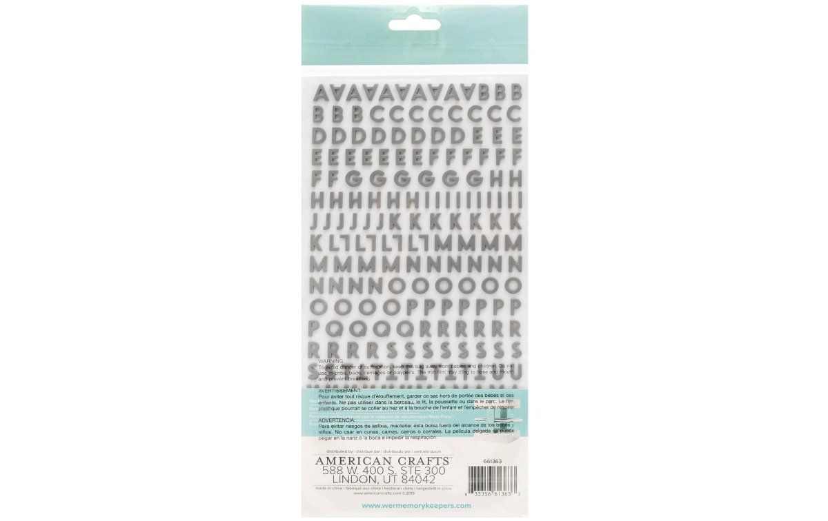 We R Memory Keepers 3D-Sticker Mold Press Alphabet klein - Eifachande ...