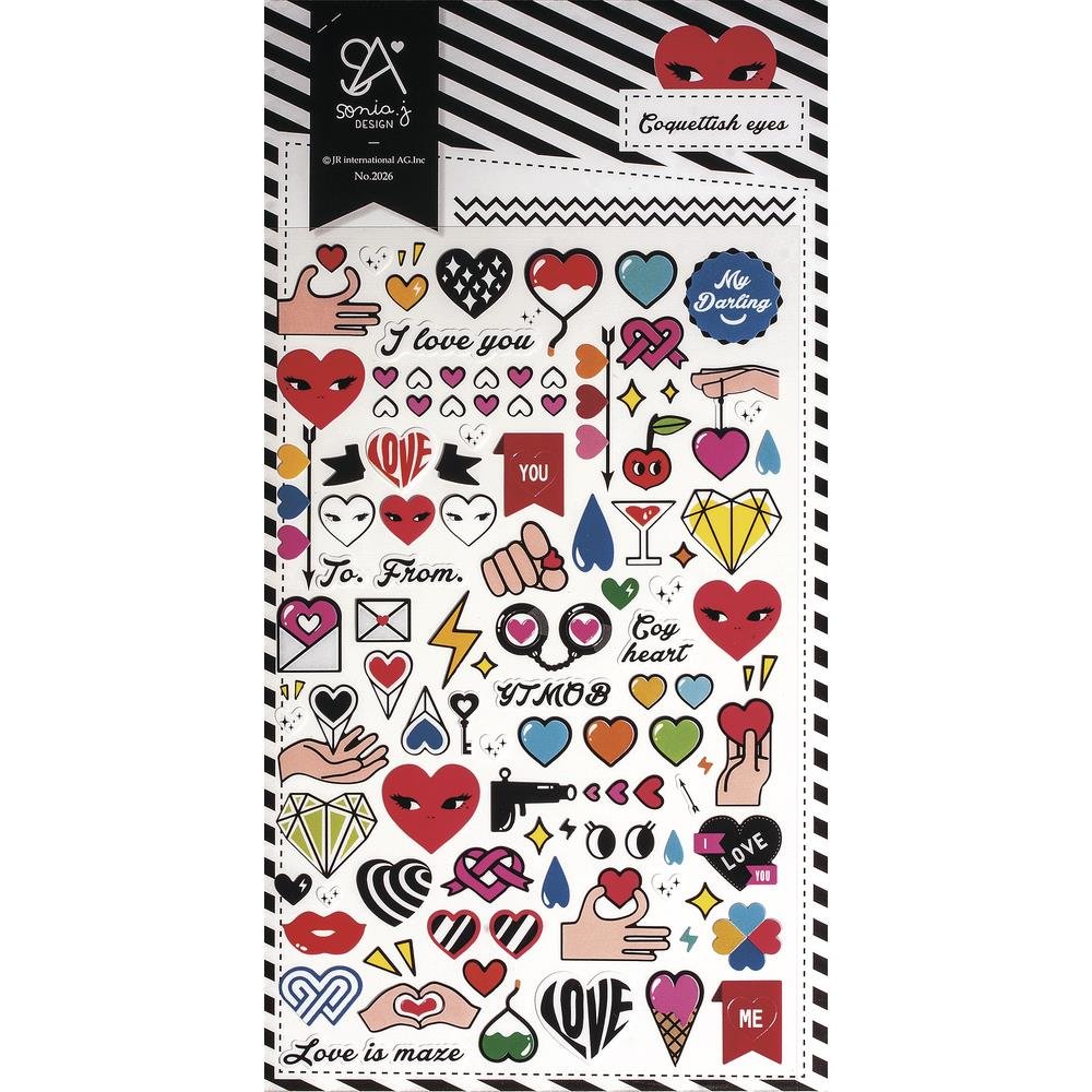 Sticker Qoquettish Eyes, 15x9,2cm, Papier, SB-Btl 1Bogen - Eifachande ...